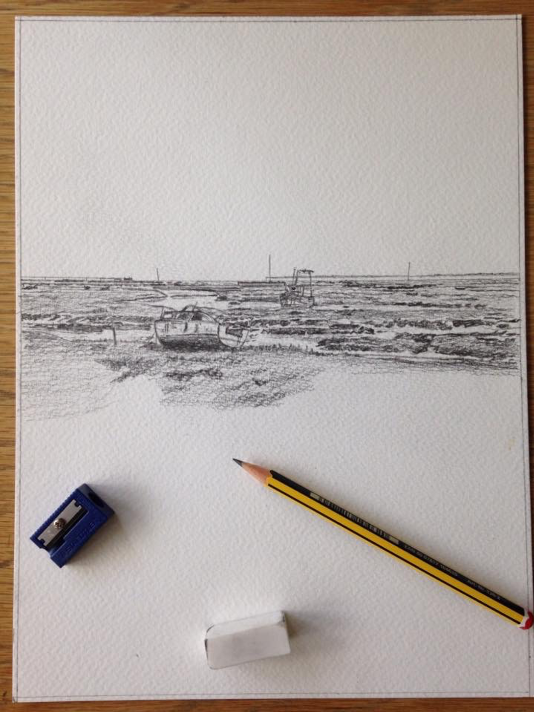 How I paint: Towards Southend – a ‘step by step’ – nigel wade art